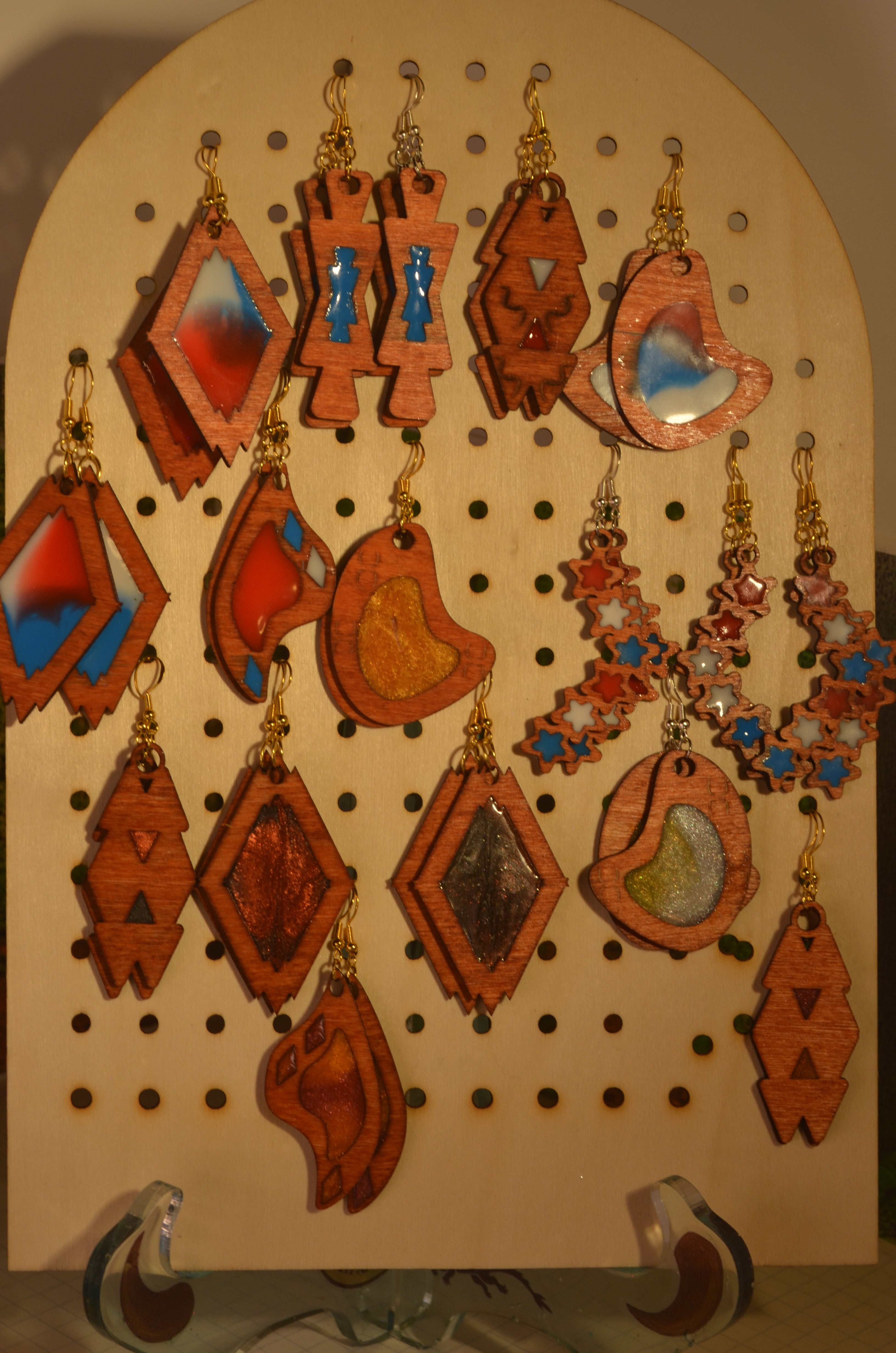 Epoxy, Resin & Laser‑Cut Earrings – Bear Claw Jewelry and Oddities